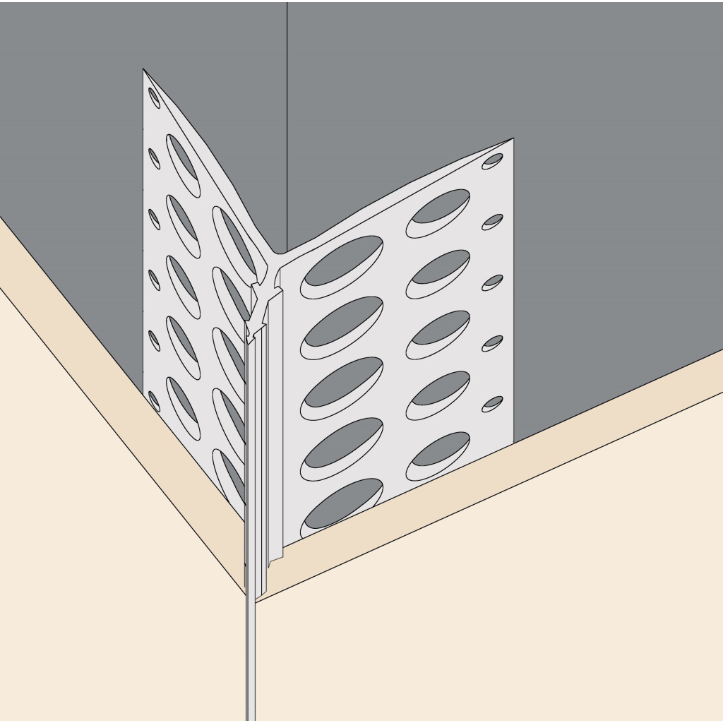 13mm White Corner Bead for Exterior Render 2.5mtr - Direct Building ...